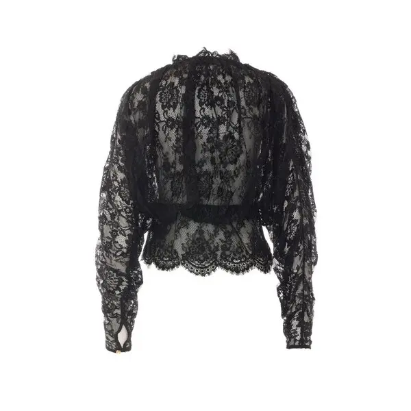 SELF-PORTRAIT Lace Turtleneck Blouse