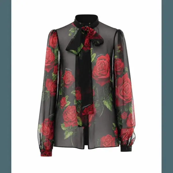 Dolce & Gabbana Roses Print Blouse