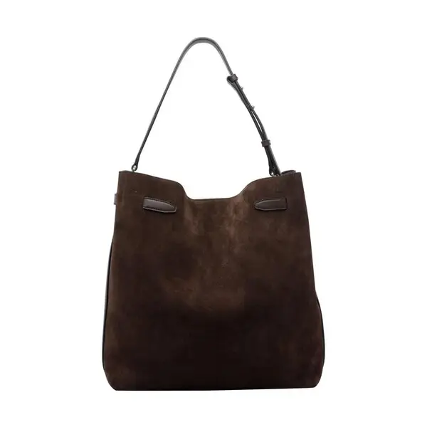TOD'S Medium Tim Suede Hobo Bag - Brown