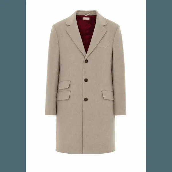 Brunello Cucinelli Wool Long-sleeve Coat - Gray