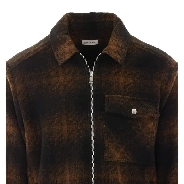 Moncler Checked Jersey Zip Jacket