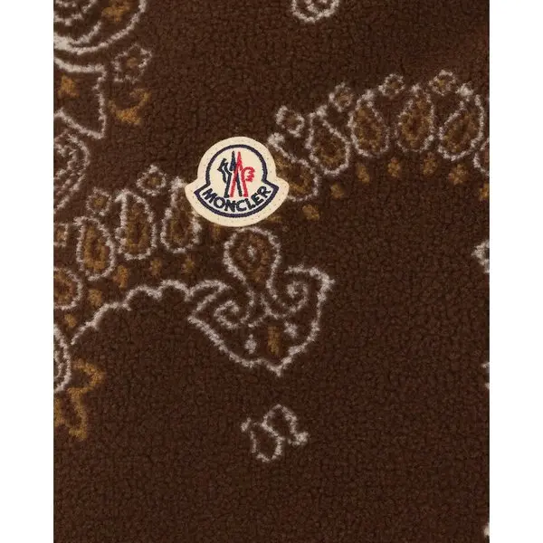Moncler Reversible Paisley Print Teddy Fleece Padded Vest