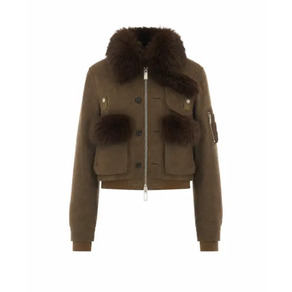 Sacai Blouson - Brown