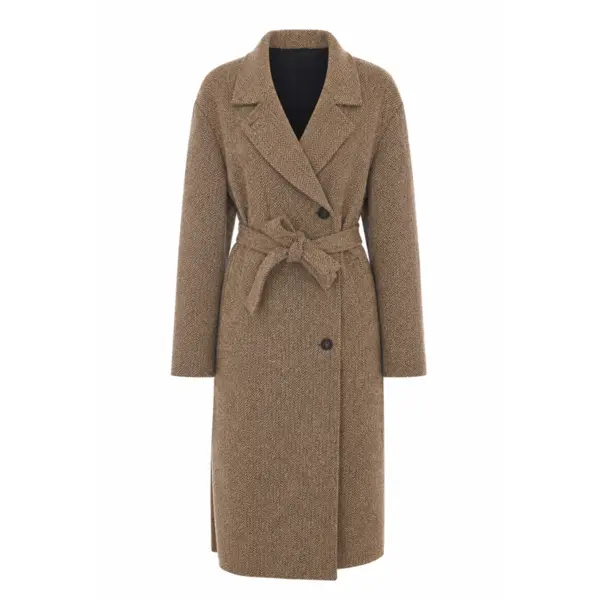 Brunello Cucinelli Chevron Coat - Cream