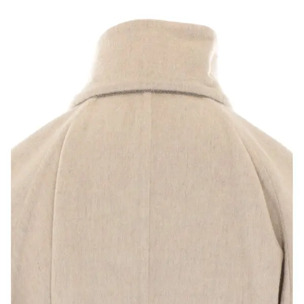Brunello Cucinelli Cashmere Blend Belted Coat - Cream