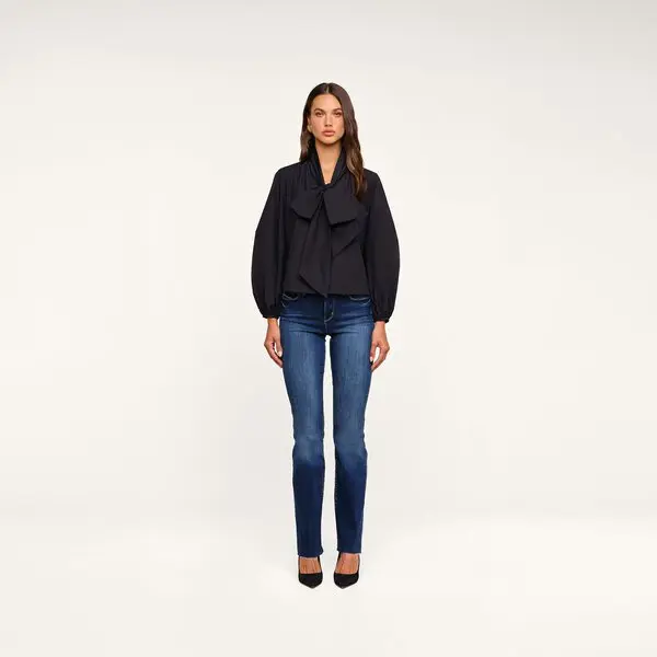 L'Agence Deon Tie-neck Blouse - Black