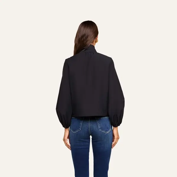L'Agence Deon Tie-neck Blouse - Black