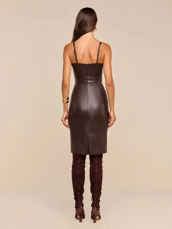 L'Agence Halia Vegan Leather Dress