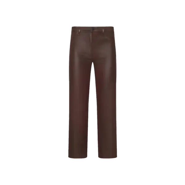 L'Agence Wanda Coated Cropped Wide-leg Jean