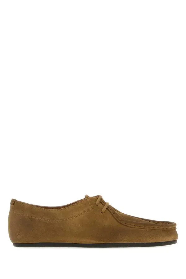 JIL SANDER Camel Suede Lace-up Shoes