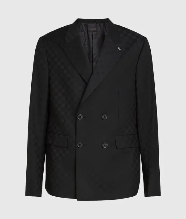 Karl Lagerfeld Checked Double-breasted Blazer