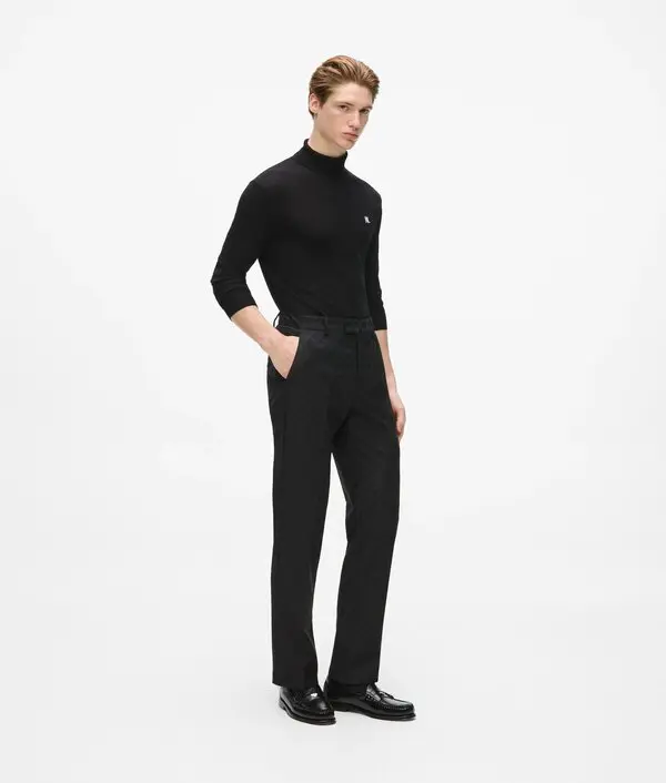 Karl Lagerfeld Monogram Checked Pants