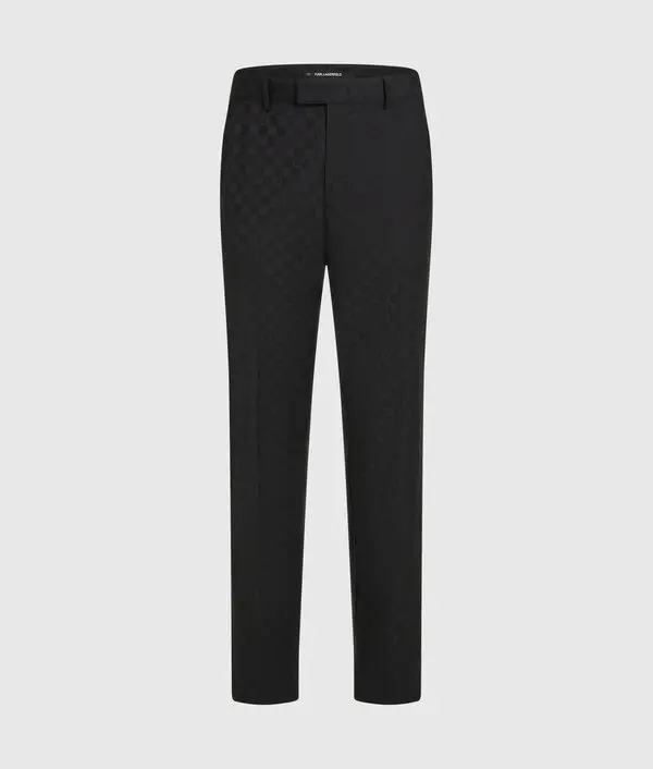 Karl Lagerfeld Monogram Checked Pants