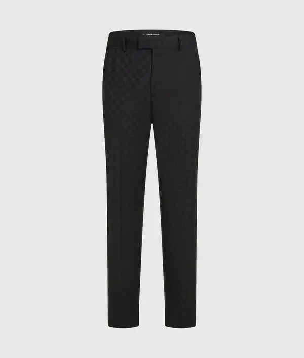 Karl Lagerfeld Monogram Checked Trousers
