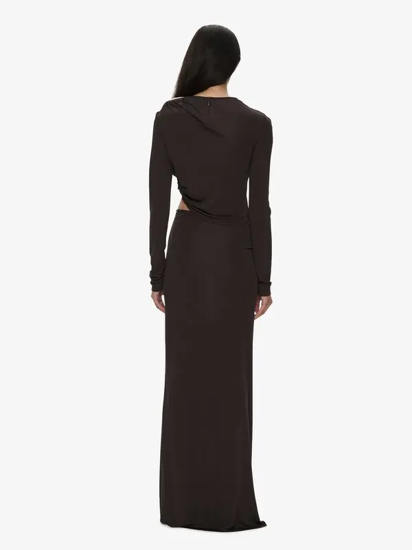 Christopher Esber Orica Crystal Ruched Long Sleeve Top
