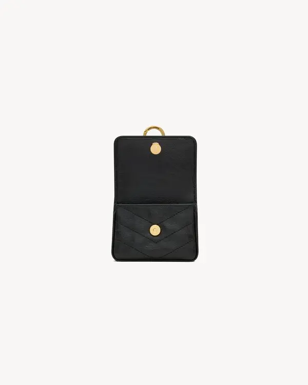 Saint Laurent Niki Charm Pouch In Vintage Leather