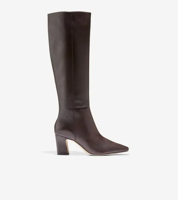 Cole Haan Blanche Snip Toe Tall Boots - Dark Chocolate