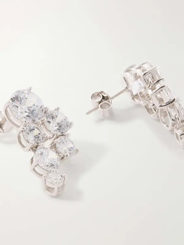 Completedworks Infinite Void Rhodium-plated Recycled Sterling Zirconia Earrings