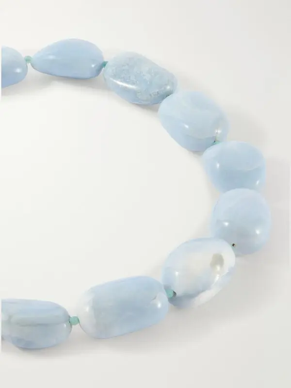 LIZZIE FORTUNATO Sea And Sky Gold-plated Amazonite And Opal Necklace - Blue