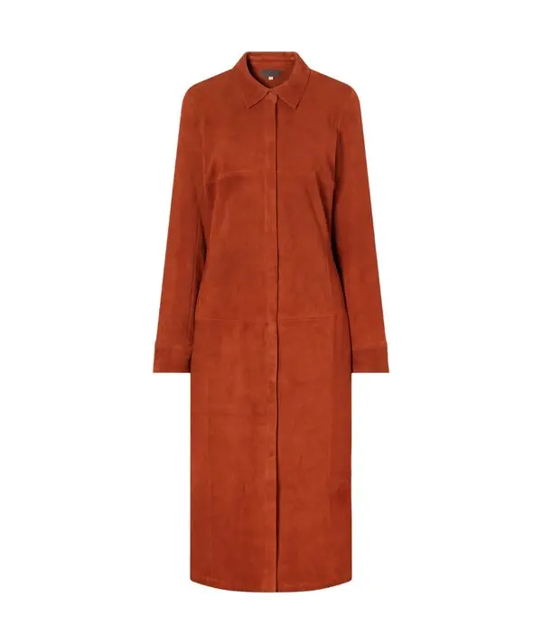 Stouls Becky Suede Midi Dress - Orange
