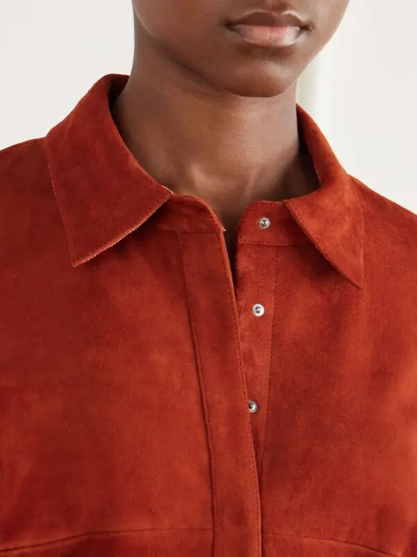 Stouls Becky Suede Midi Dress - Orange