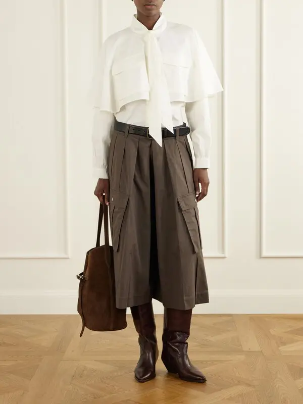 Sea Tristan Cotton-poplin Blouse - Neutrals