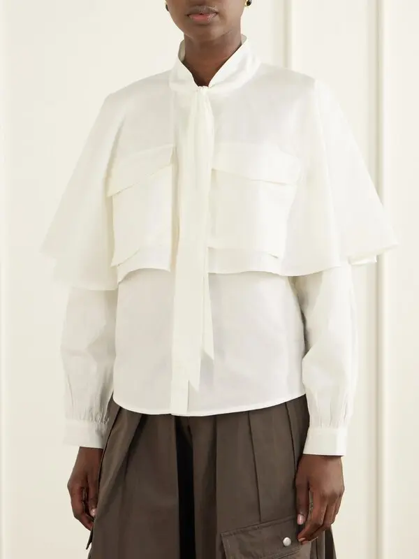 Sea Tristan Cotton-poplin Blouse - Neutrals