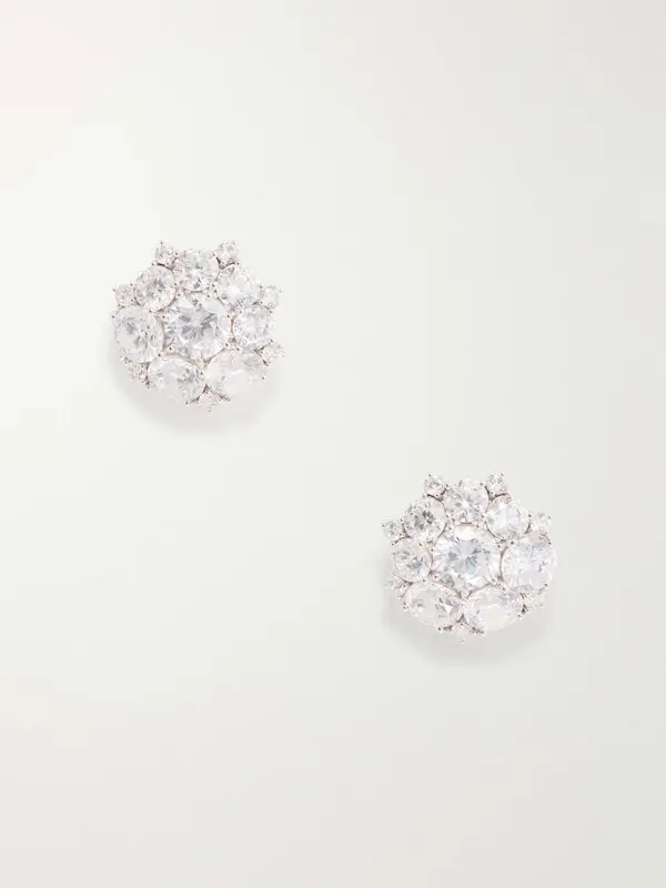 Completedworks The Many‐headed Hydra Rhodium-plated Recycled Sterling Zirconia Earrings - Silver