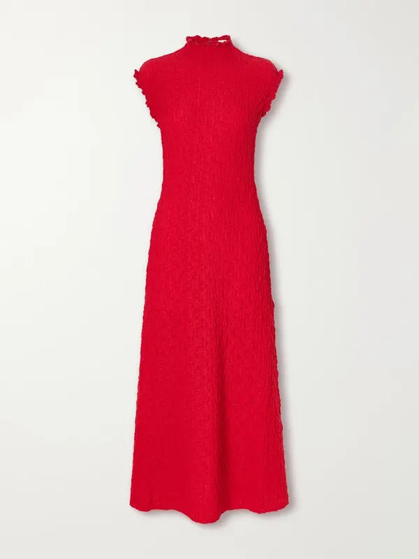 Proenza Schouler White Label Cleo Cotton-jersey Jacquard Midi Dress - Red