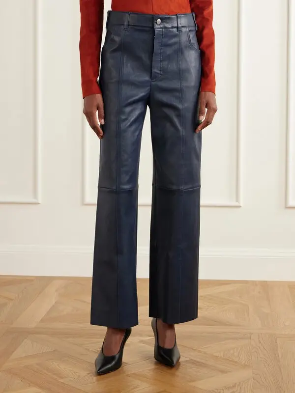 Stouls Benny Paneled Straight-leg Leather Pants