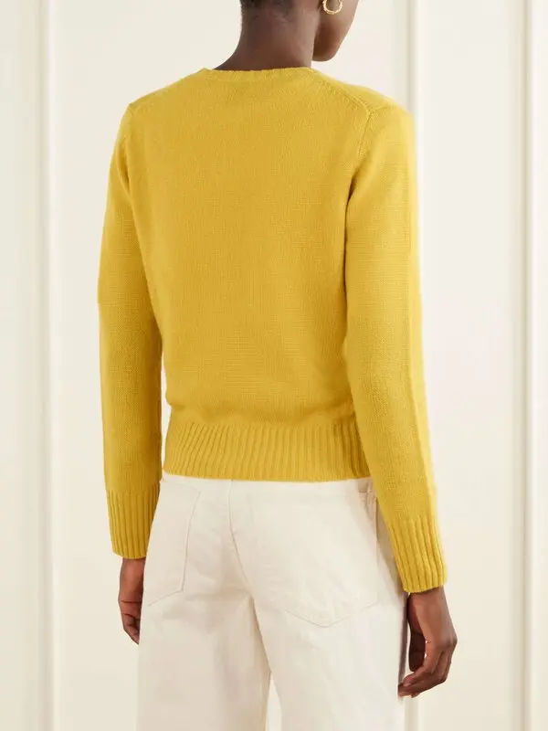 ALLUDE Ribbed Cashmere Cardigan