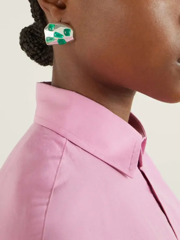 Completedworks Cobblestones -plated Resin Earrings