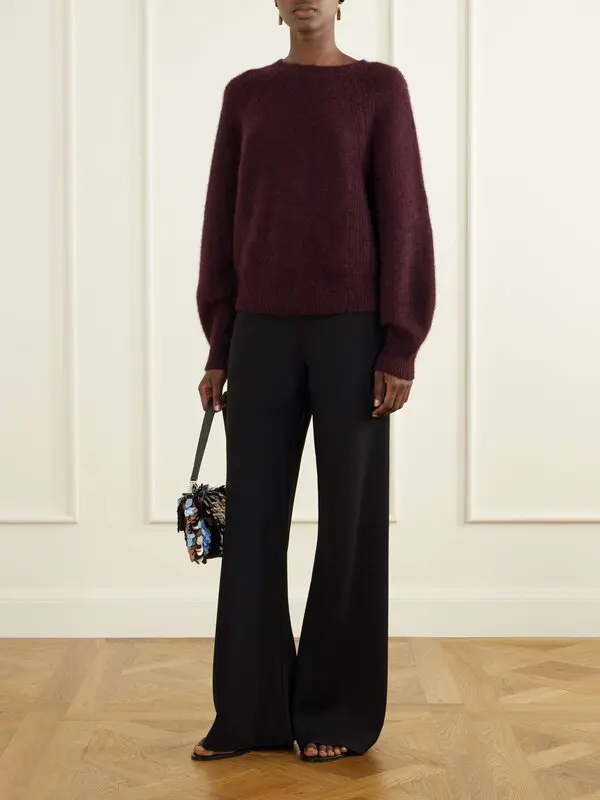 Staud Stroll Crepe Wide-leg Pants