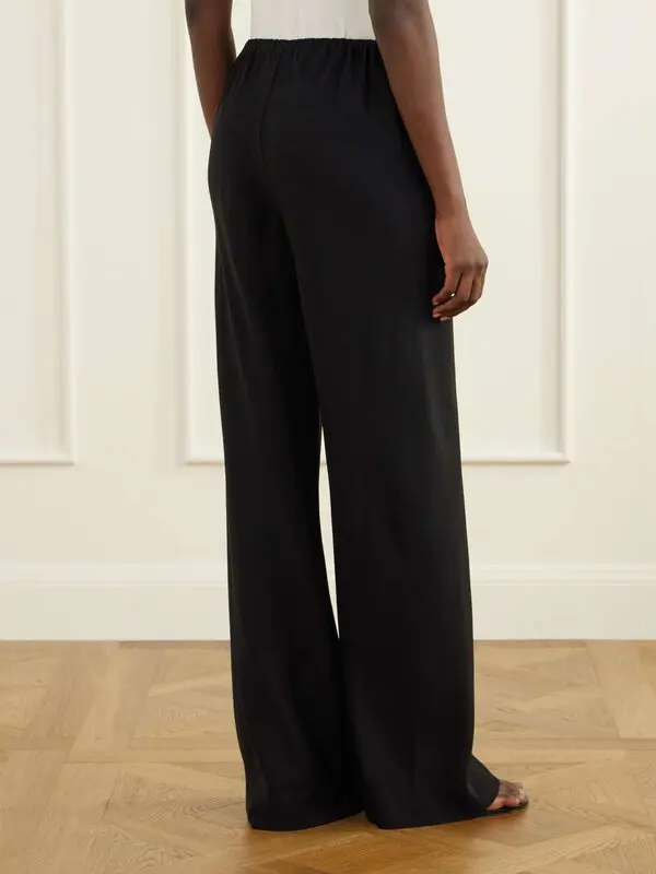Staud Stroll Crepe Wide-leg Pants