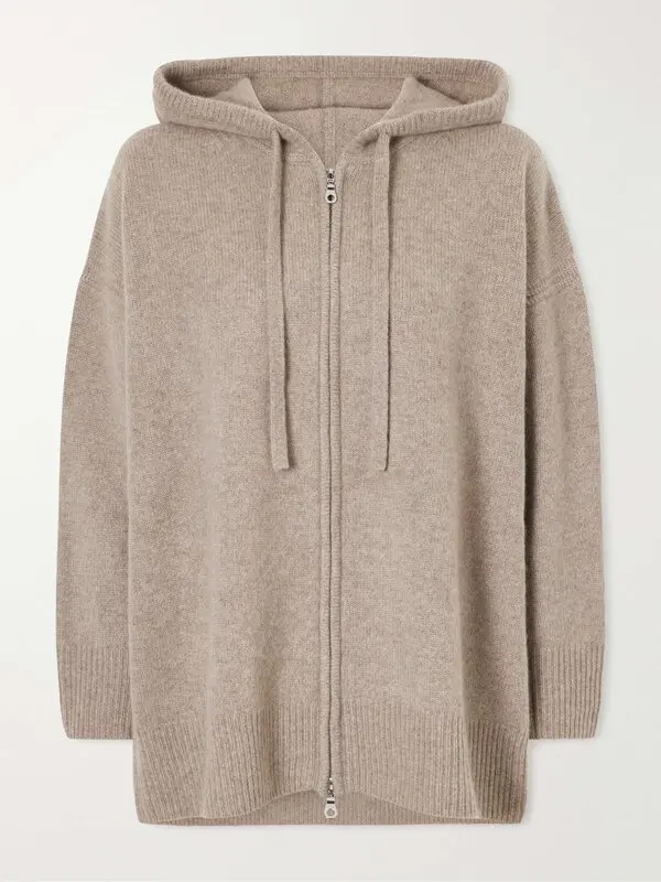 Arch4 Isolde Hooded Cashmere Zip-up Cardigan