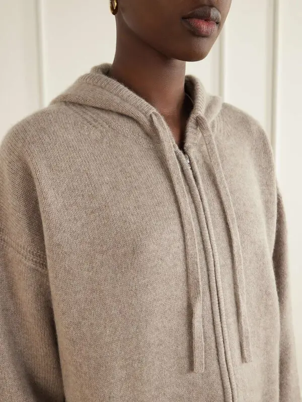 Arch4 Isolde Hooded Cashmere Zip-up Cardigan