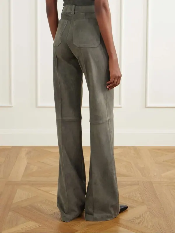 Stouls Lizzy Suede Wide-leg Pants
