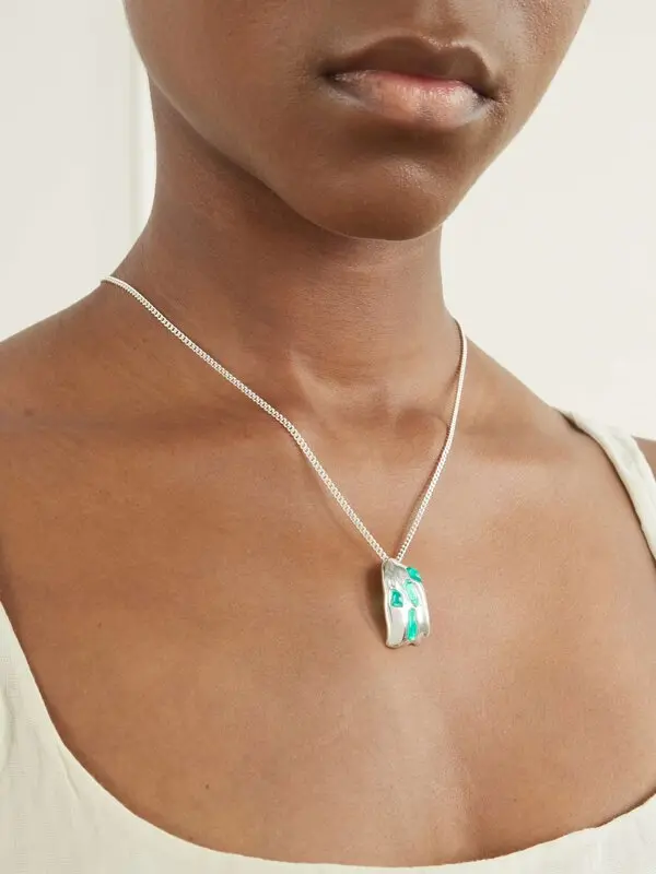 Completedworks Cobblestones -plated Resin Pendant Necklace