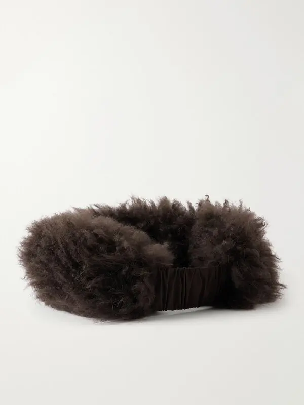 YVES SALOMON Shearling Headband - Brown