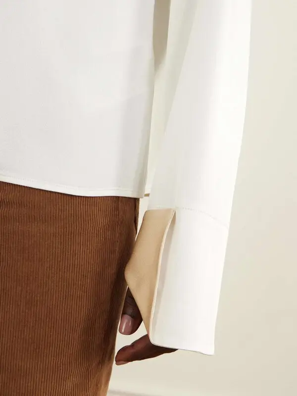 Stella McCartney Tie-detailed Satin Blouse
