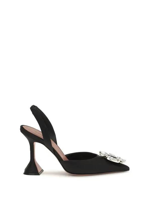 Amina Muaddi Begum Slingback Pumps - Black