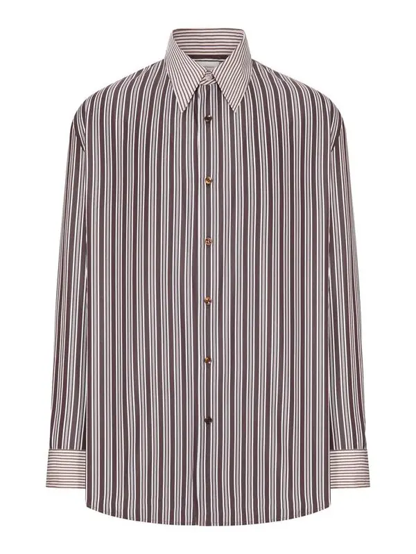 Saint Laurent Winchester Striped Cotton Poplin Shirt