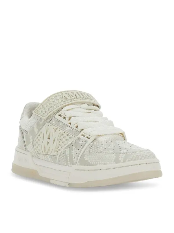 Amiri Skyline Sneaker In Leather And Mesh With Python Print