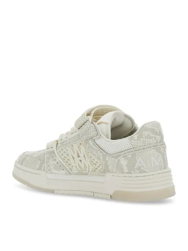 Amiri Skyline Sneaker In Leather And Mesh With Python Print