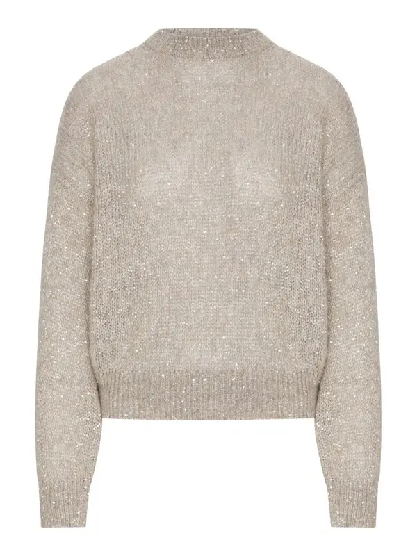 Brunello Cucinelli Lurex Yarn Sweater With Sequins - Multicolor