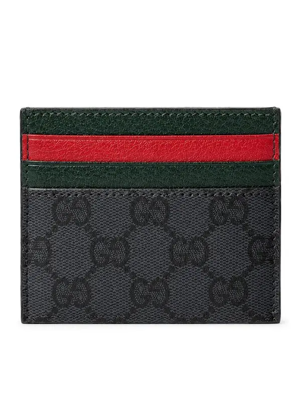 Gucci Card Holder With Card Slots And Web Ribbon