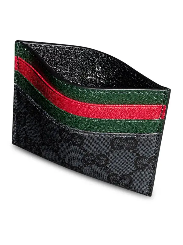 Gucci Card Holder With Card Slots And Web Ribbon