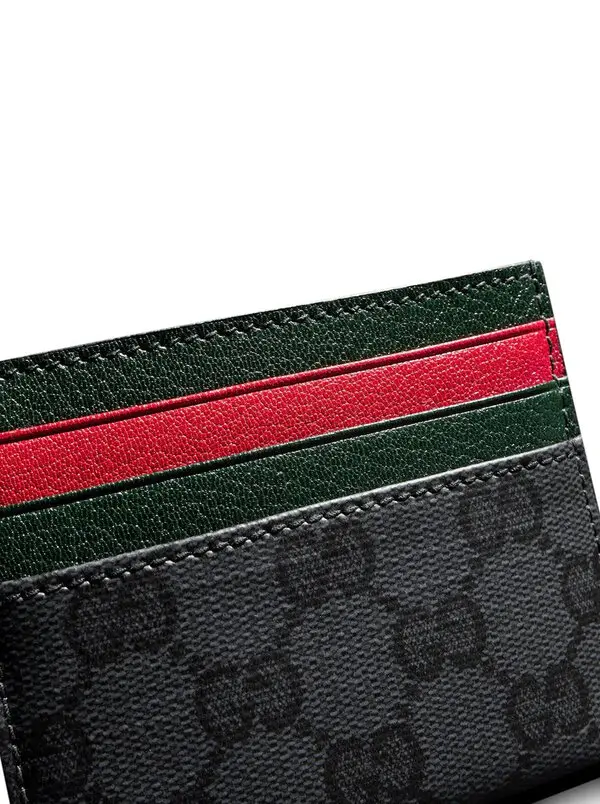 Gucci Card Holder With Card Slots And Web Ribbon