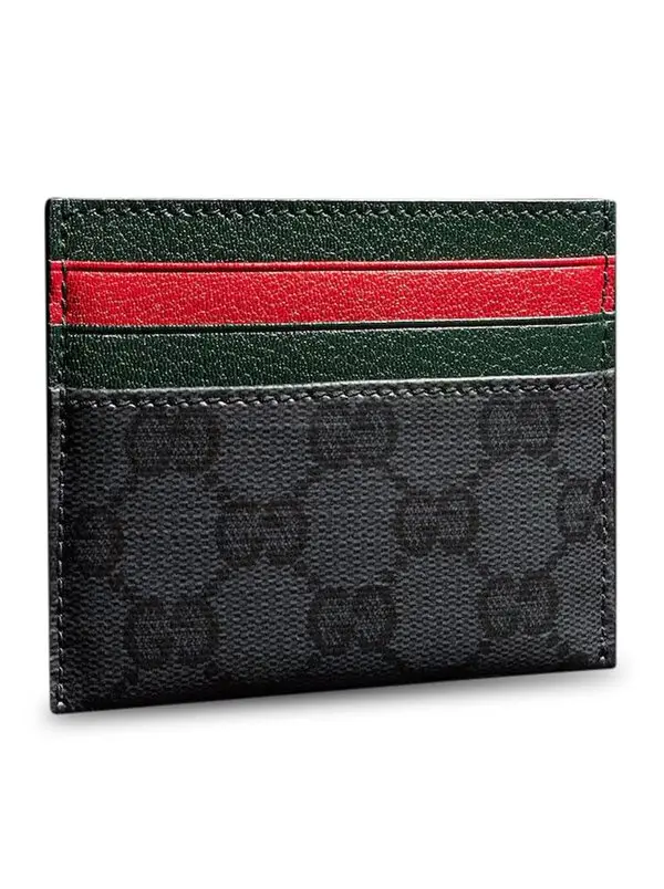Gucci Card Holder With Card Slots And Web Ribbon