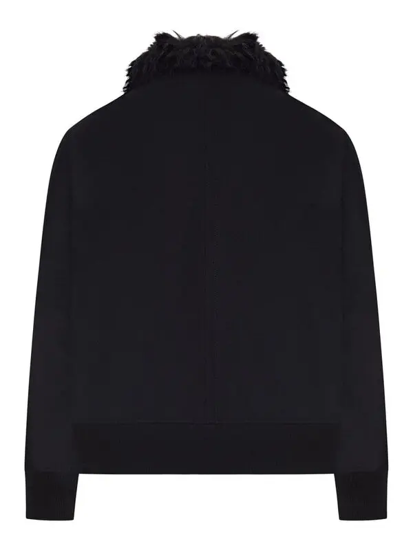 Sacai Bomber Jacket With Faux Fur Collar